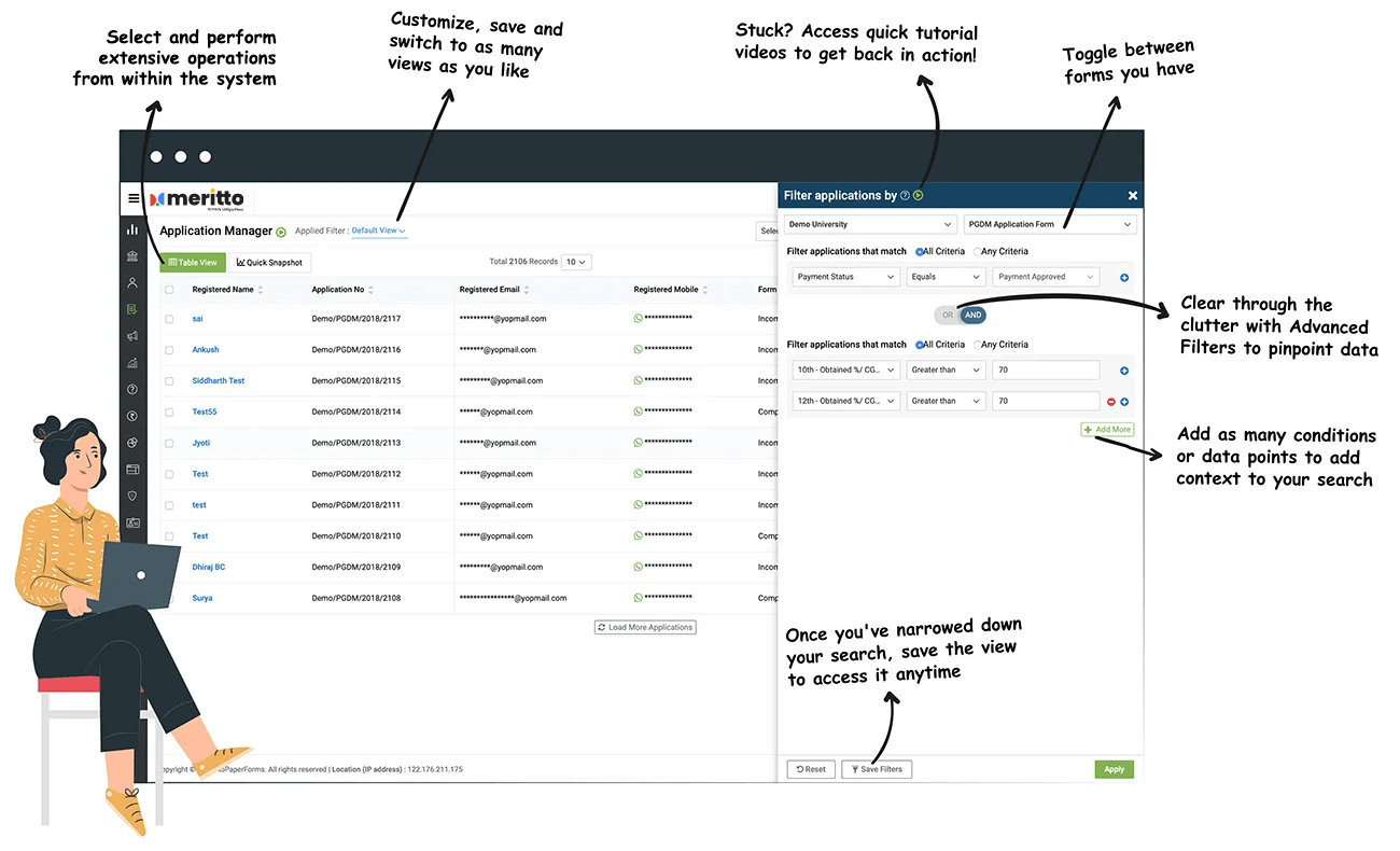 Student Admission Application Manager for School, Colleges, University