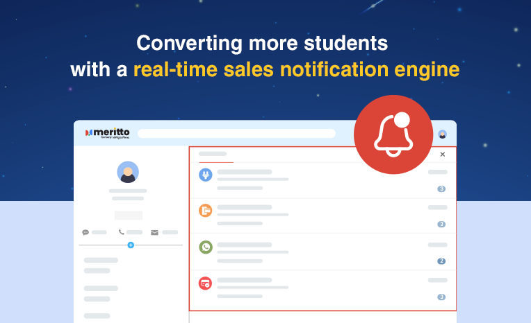 Converting more students with a real-time sales notification engine